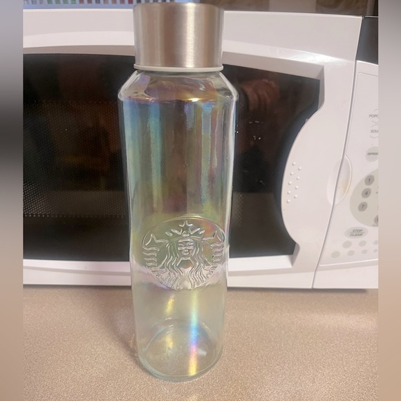 Starbucks | Kitchen | Starbucks Iridescent Recycled Glass Water Bottle ...